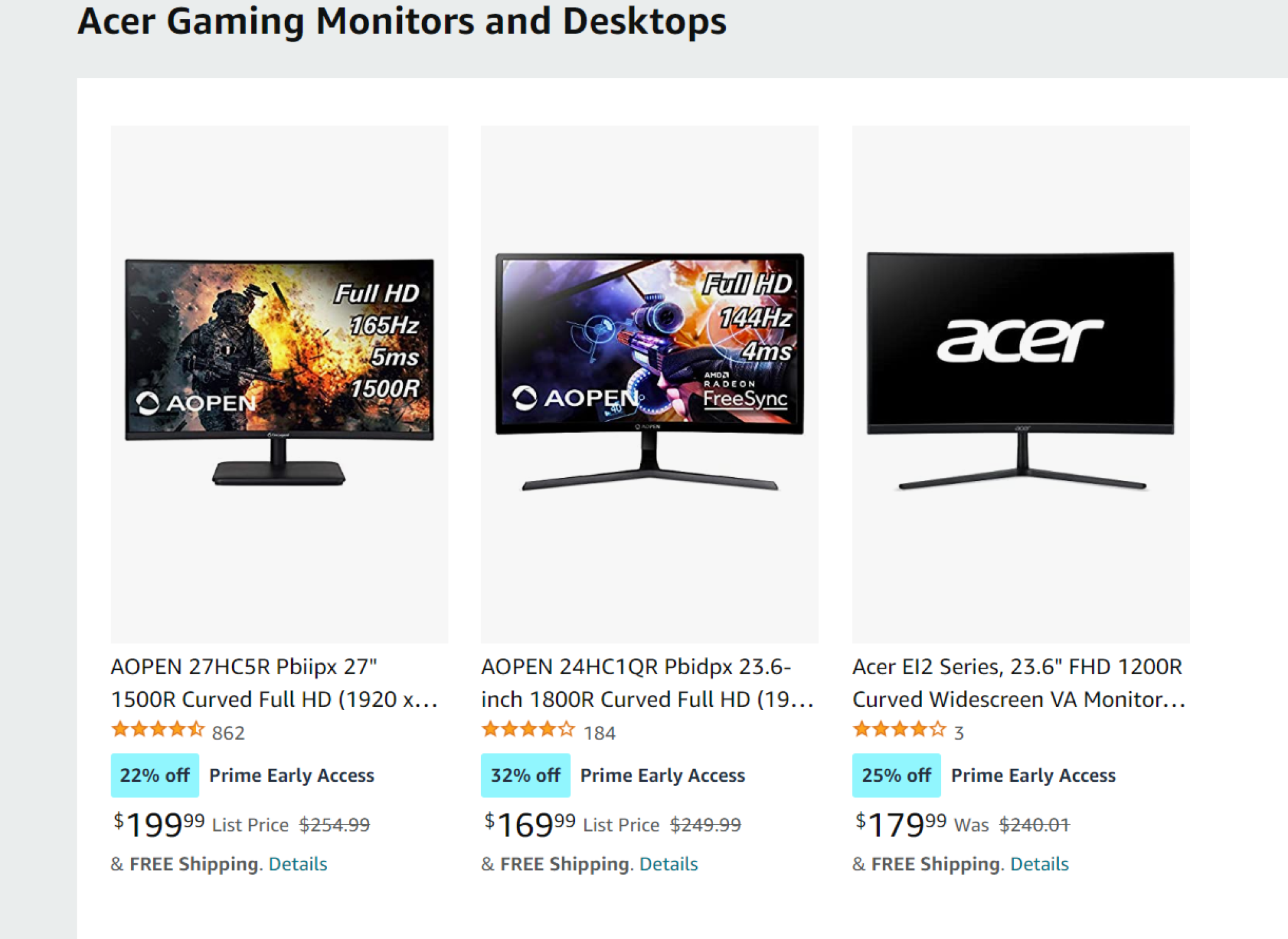 Acer Gaming Monitors and Desktops – Altech.electronics 💻