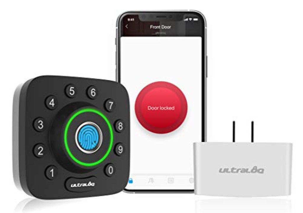 Smart Lock, ULTRALOQ U-Bolt Pro + Bridge WiFi Adaptor, 6-in-1 Keyless ...